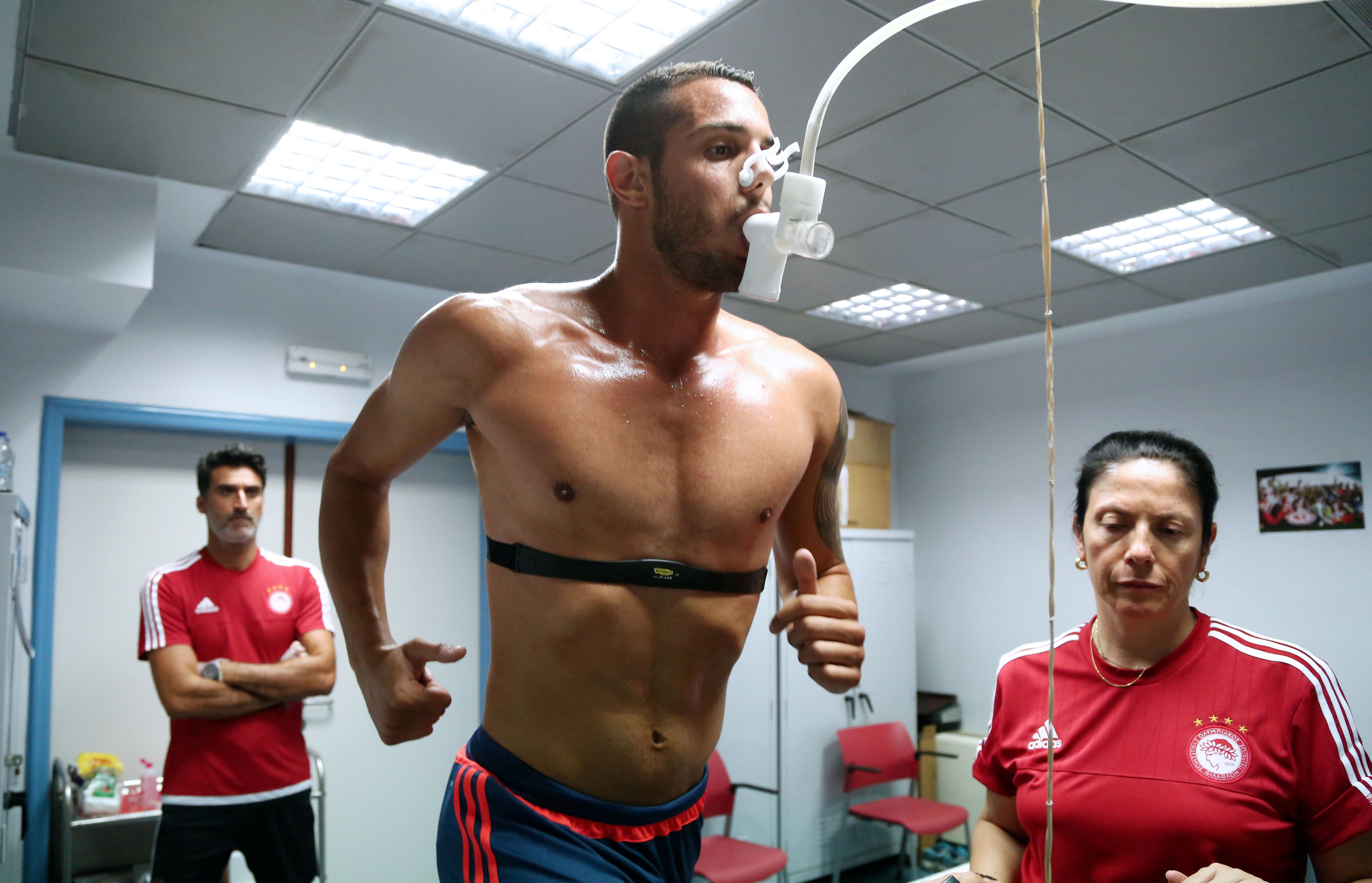 Photostory: The players undergo ergometric tests (2nd Day) - ΟΛΥΜΠΙΑΚΟΣ ...